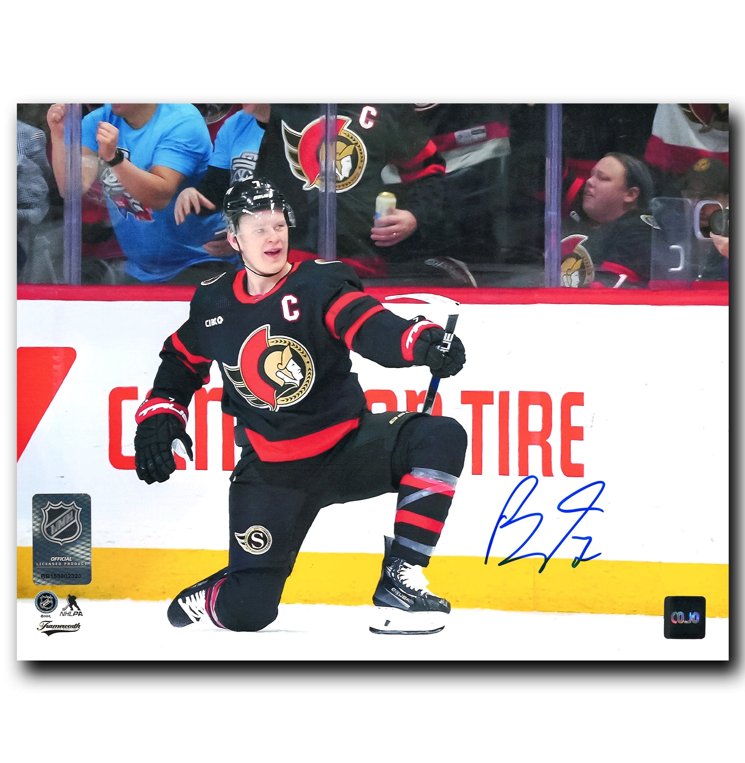 Brady Tkachuk Ottawa Senators Autographed Goal Celebration 8x10 Photo | CoJo Sport Collectables Inc.