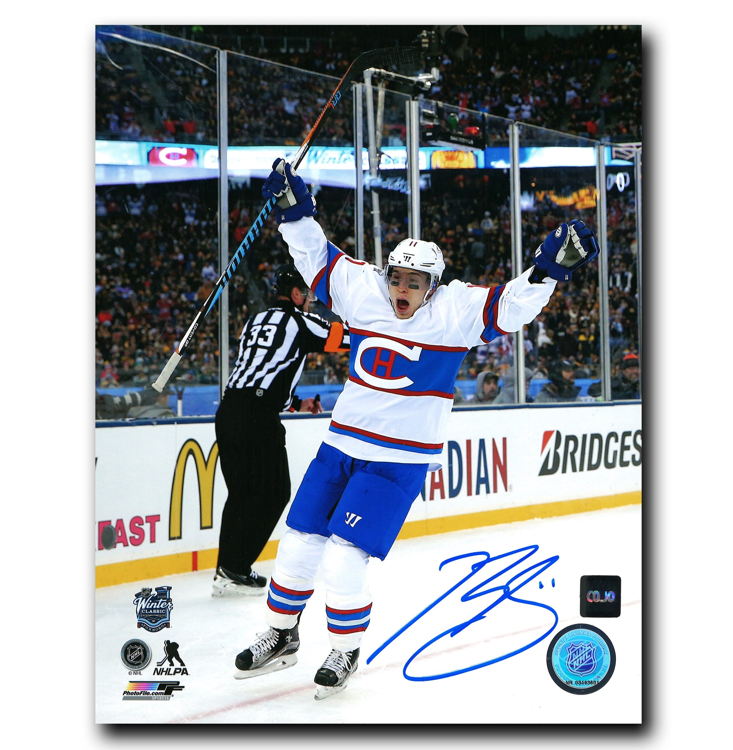 Brendan Gallagher Montreal Canadiens Autographed Winter Classic 8x10 ...