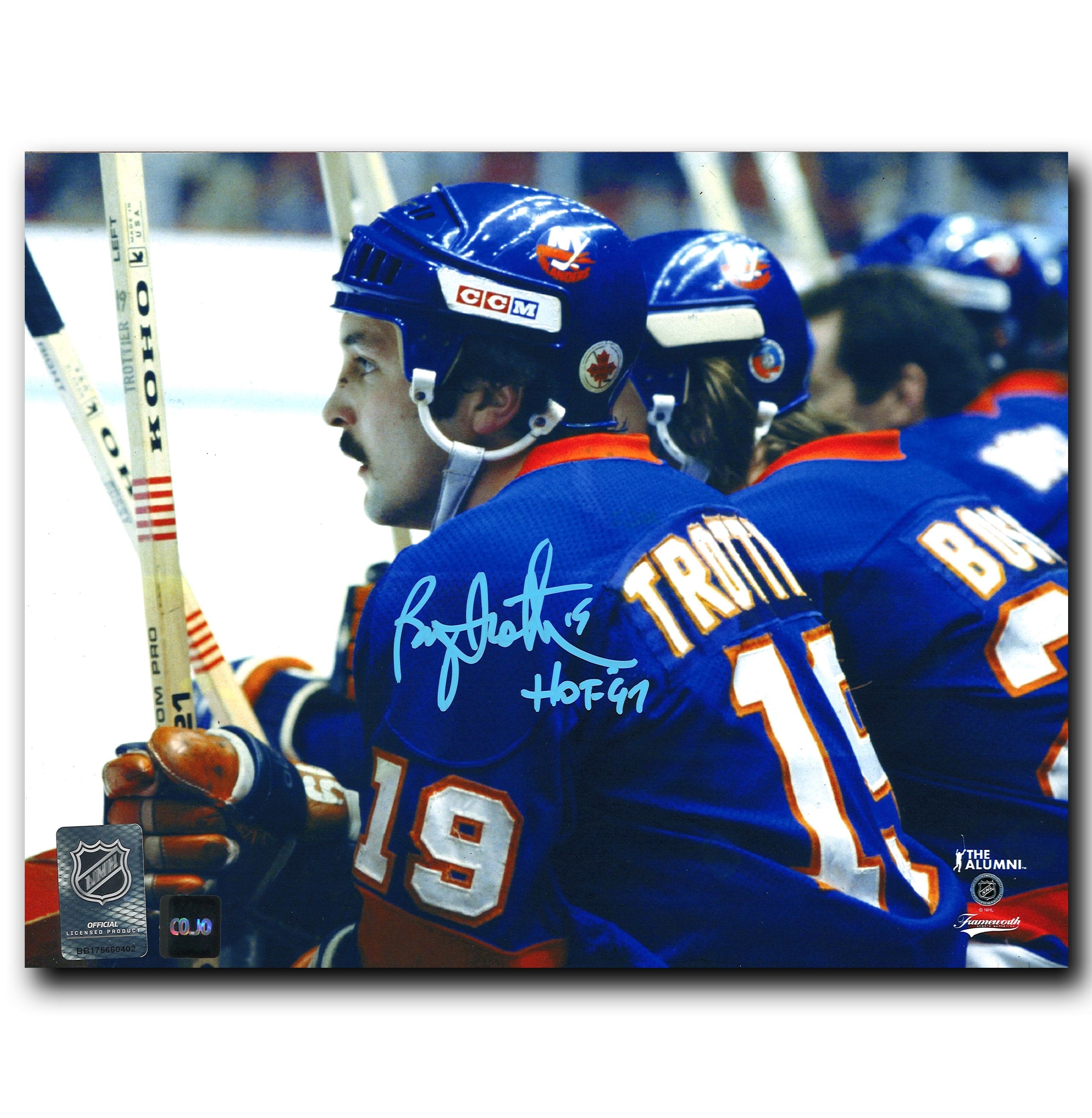 Bryan Trottier New York Islanders Autographed Bench 8x10 Photo | CoJo ...