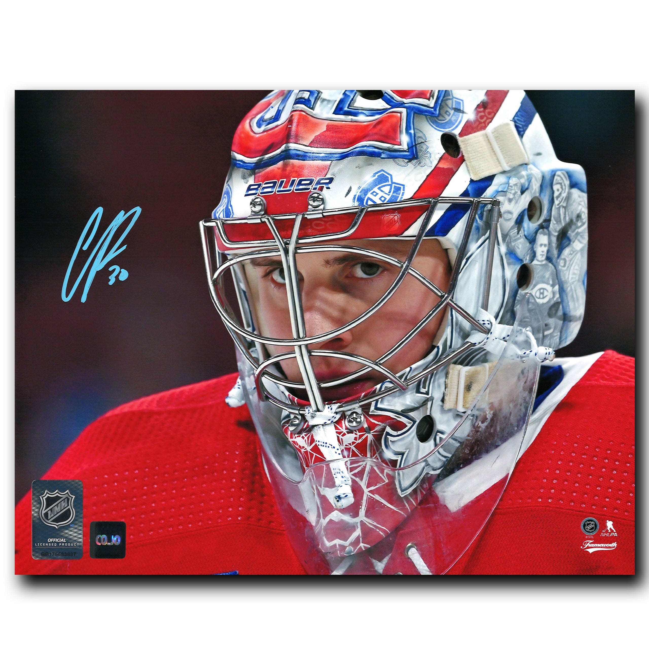 Cayden Primeau Montreal Canadiens Autographed Mask 8x10 Photo | CoJo ...