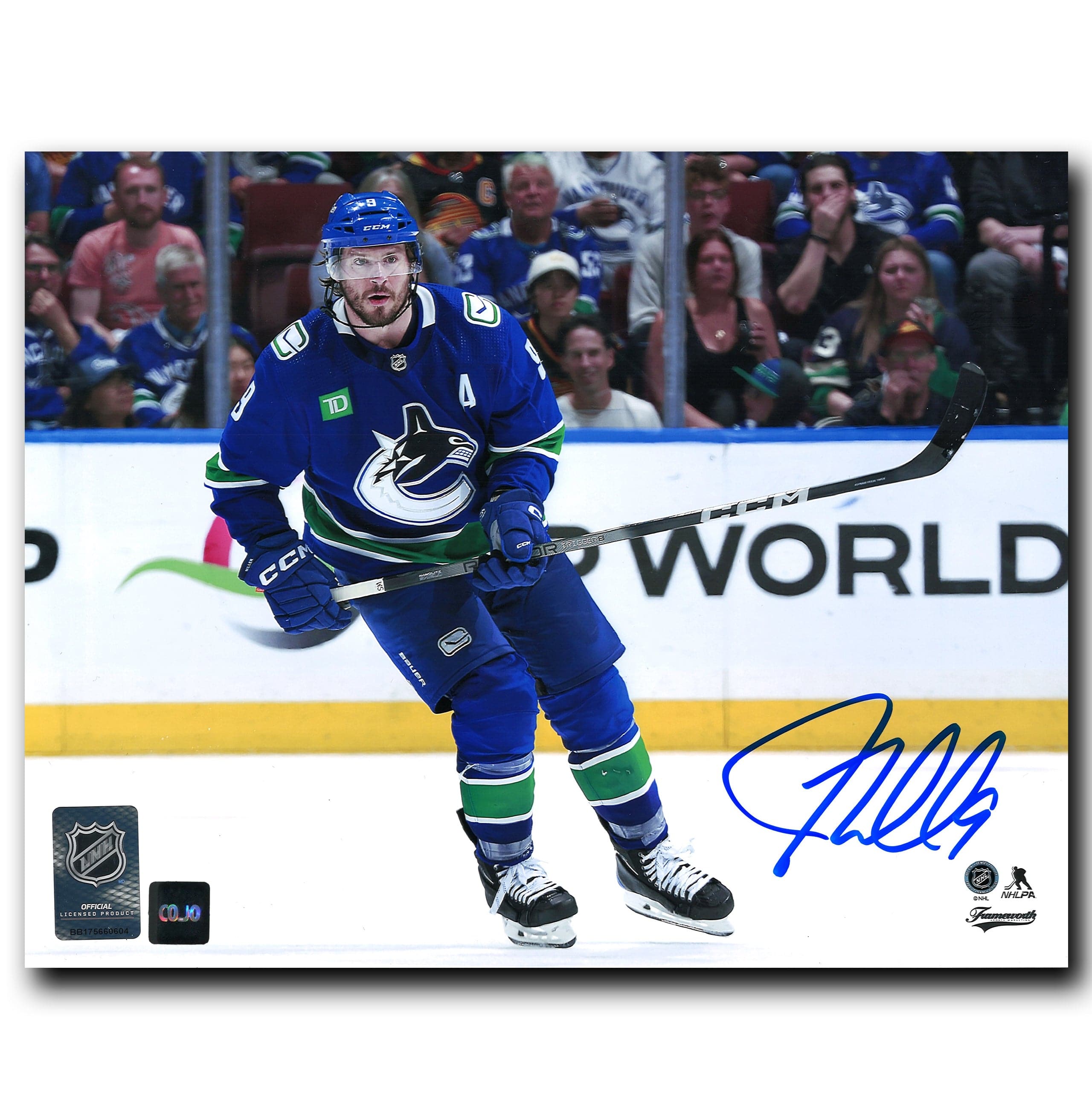 J.T. Miller Vancouver Canucks Autographed Skating 8x10 Photo | CoJo ...