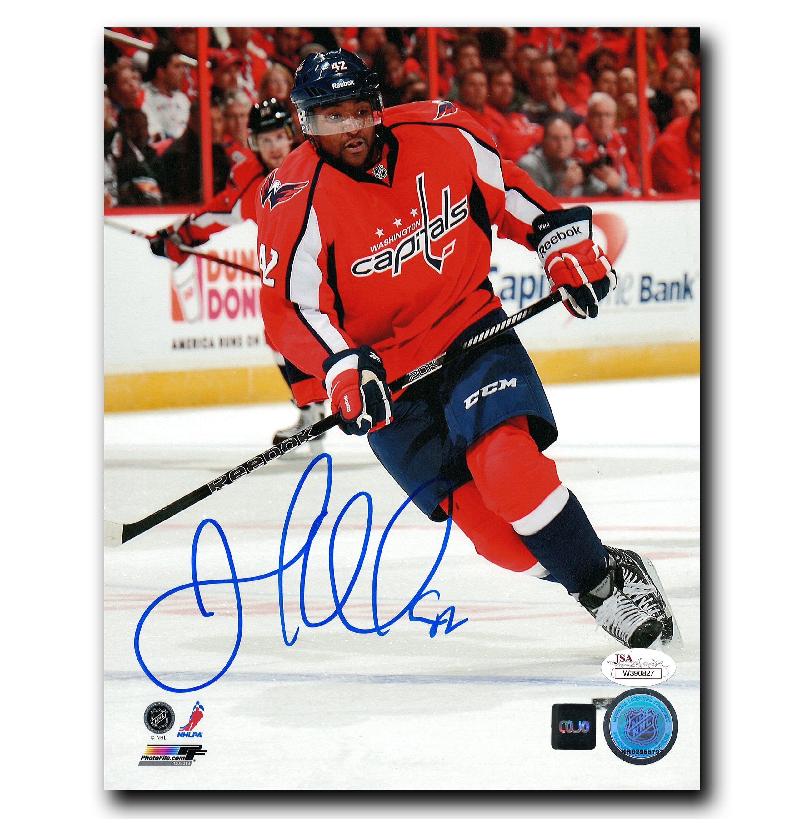 Joel Ward Washington Capitals Autographed Action 8x10 Photo | CoJo ...