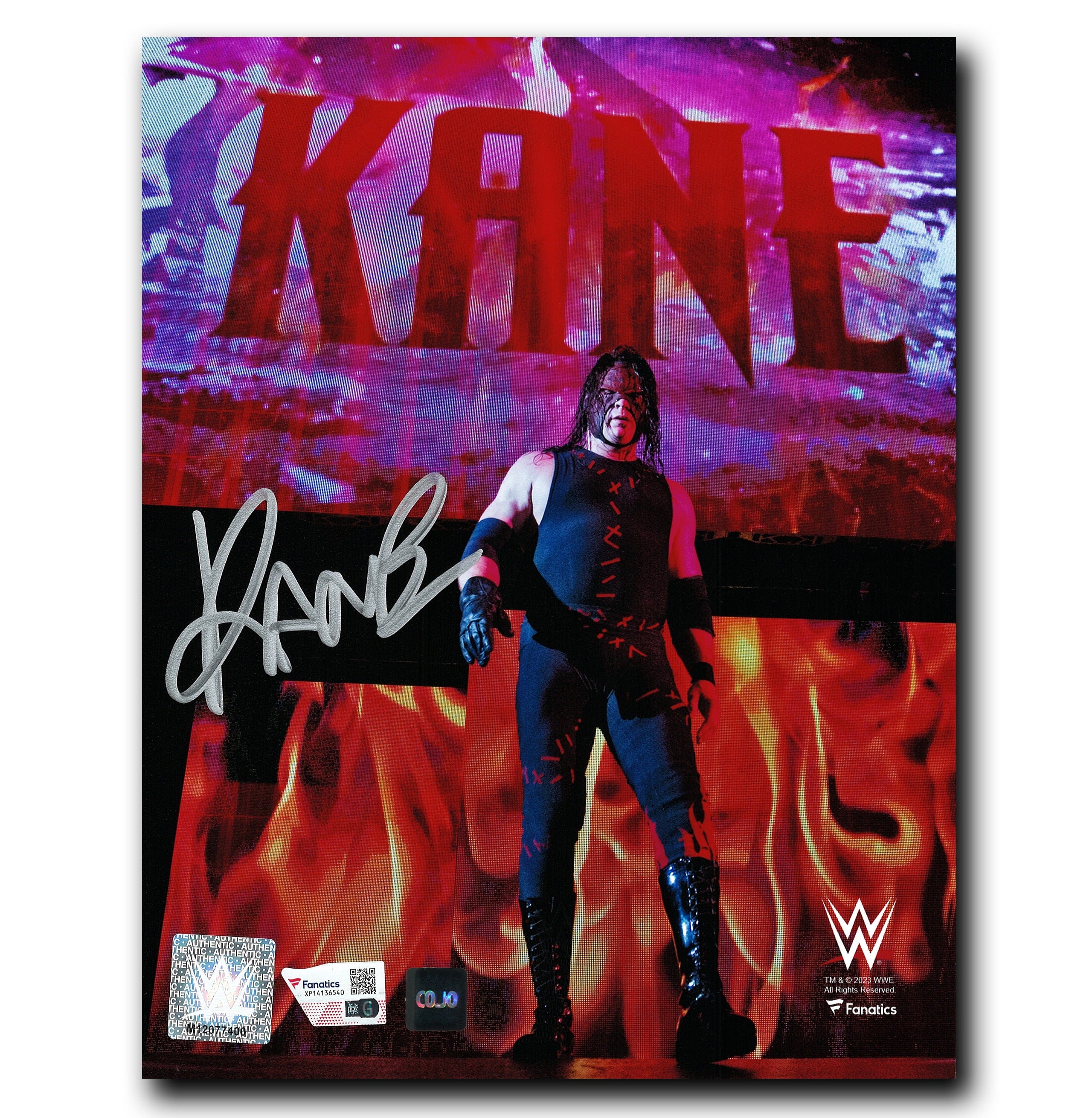 Kane WWE Autographed Entrance 8x10 Photo | CoJo Sport Collectables Inc.