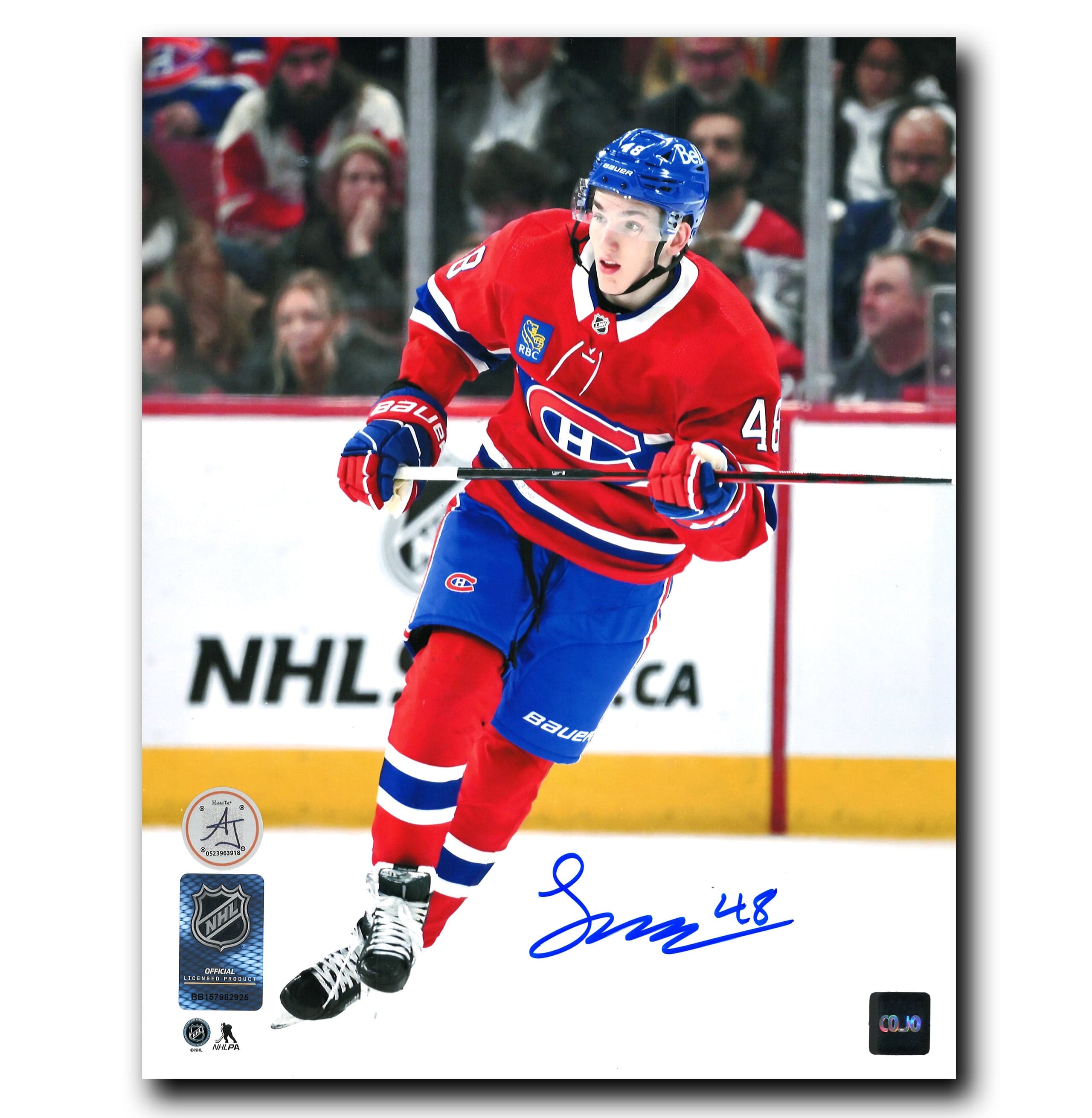Lane Hutson Montreal Canadiens Autographed Home 8x10 Photo | CoJo Sport ...