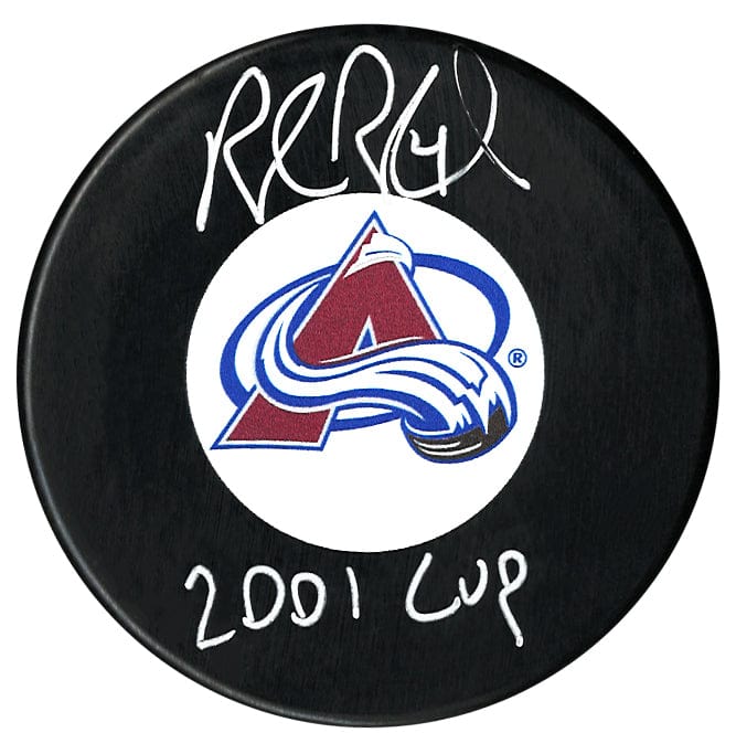Rob Blake Autographed Colorado Avalanche 2001 Cup Inscribed Puck | CoJo ...