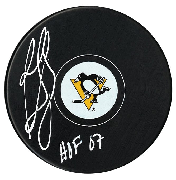 Ron Francis Autographed Pittsburgh Penguins HOF Inscribed Puck (Small ...