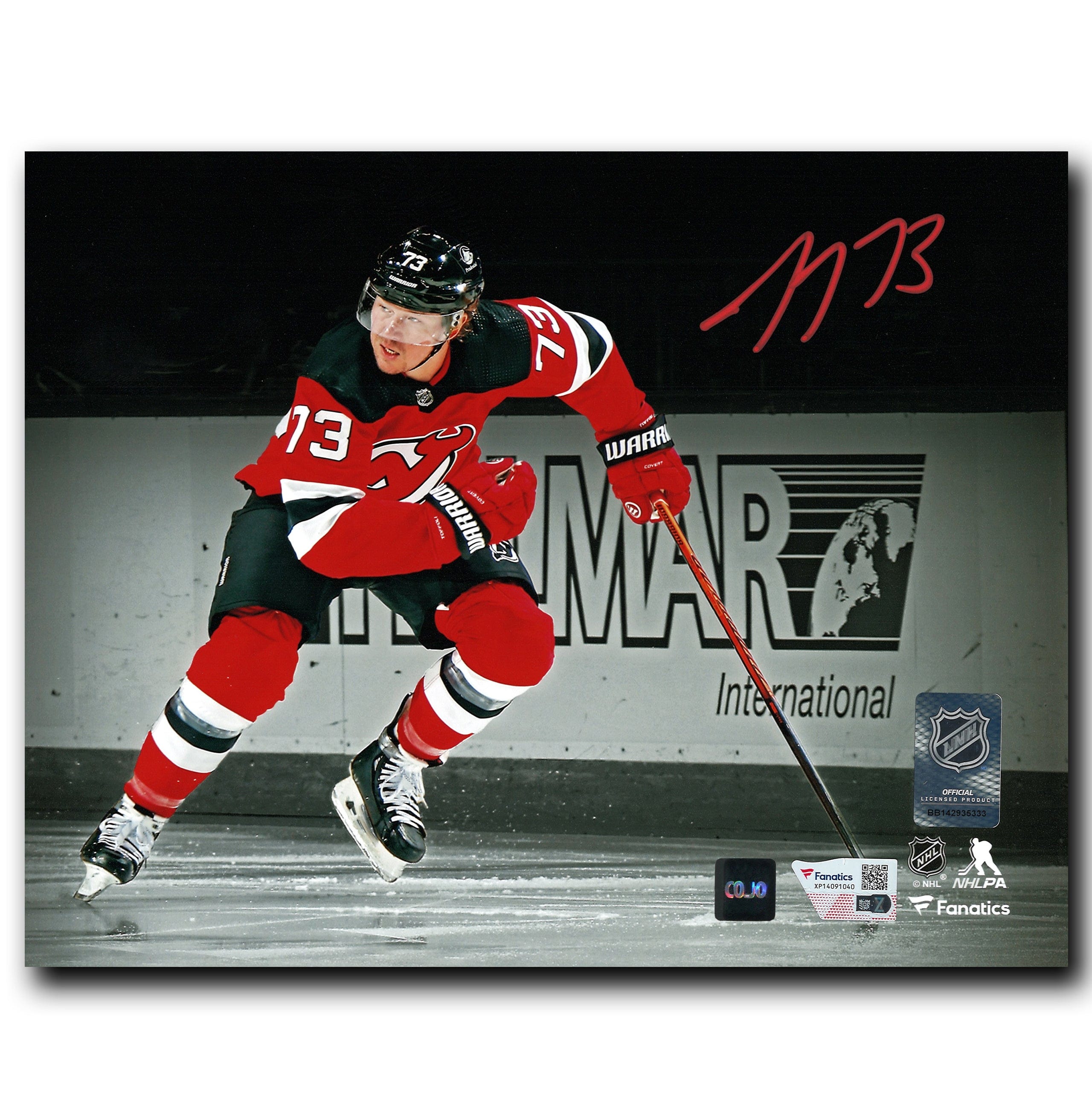 Tyler Toffoli New Jersey Devils Autographed Spotlight 8x10 Photo | CoJo ...