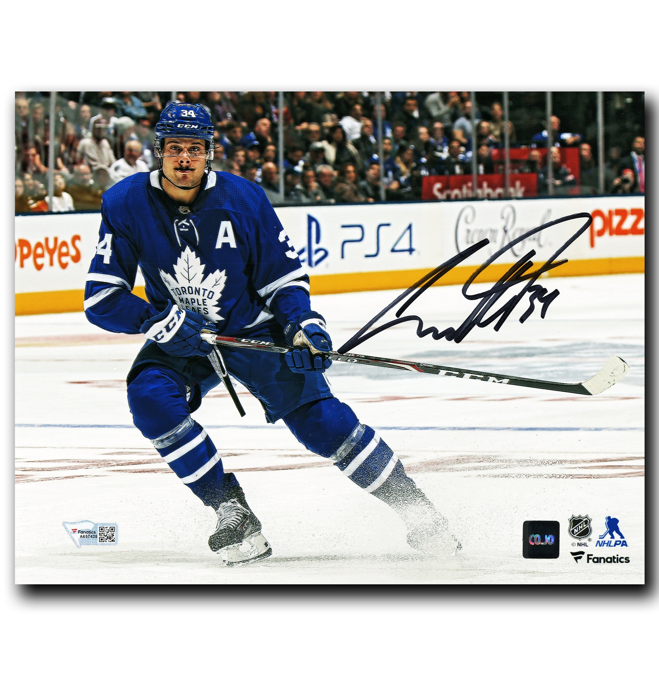 Auston Matthews Toronto Maple Leafs Autographed Action 8x10 Photo ...