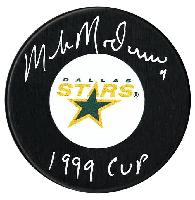 Mike Modano Autographed Dallas Stars 1999 Cup Inscribed Retro Puck ...