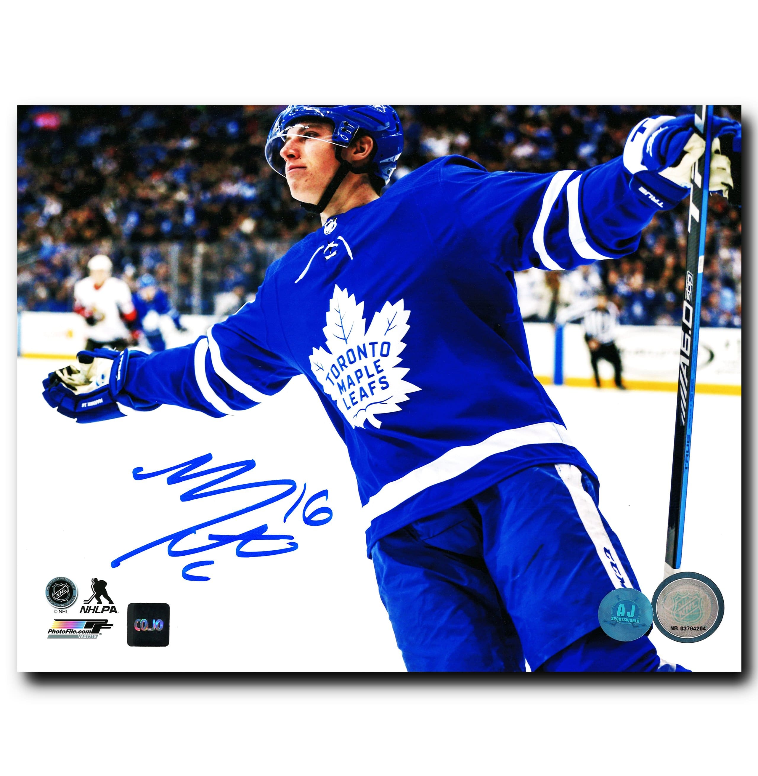 Mitch Marner Toronto Maple Leafs Autographed Goal Celebration 8x10 ...
