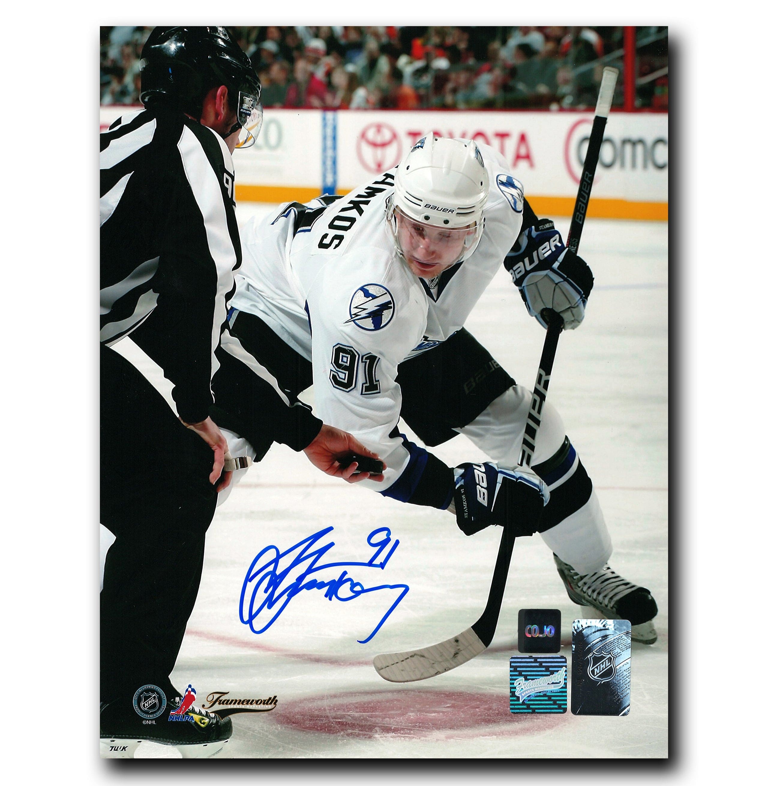 Steven Stamkos Tampa Bay Lightning Autographed Face-off 8x10 Photo ...